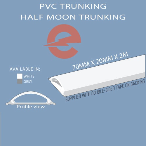 Decor Trunk 70x20mm(2M) Half Moon - Emco Electrical
